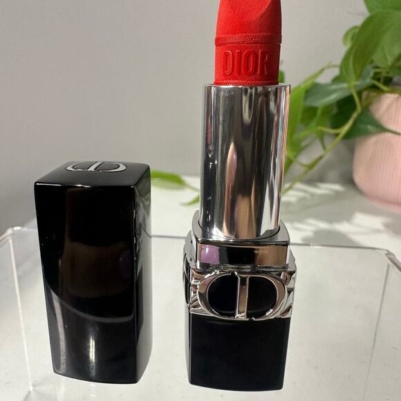 Dior | Makeup | Dior Rouge Lipstick999 Velvet Matte Perfect Red Shade ...